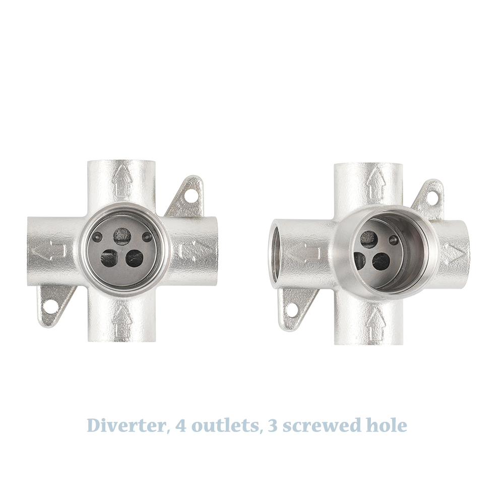 Sento stainless steel diverter valve with 4 oultets 2 screw hole ...